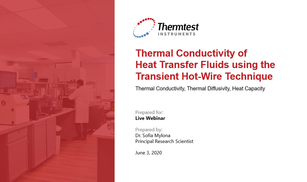Thermal Conductivity of Heat Transfer Fluids using the Transient Hot-Wire